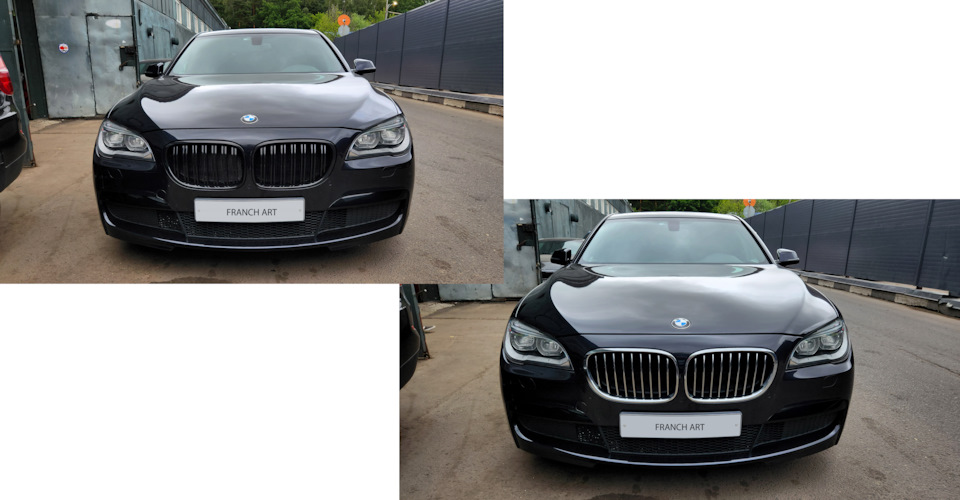 Новые решетки радиатора. Химчистка пленки Suntek и салона. — BMW 7 ...