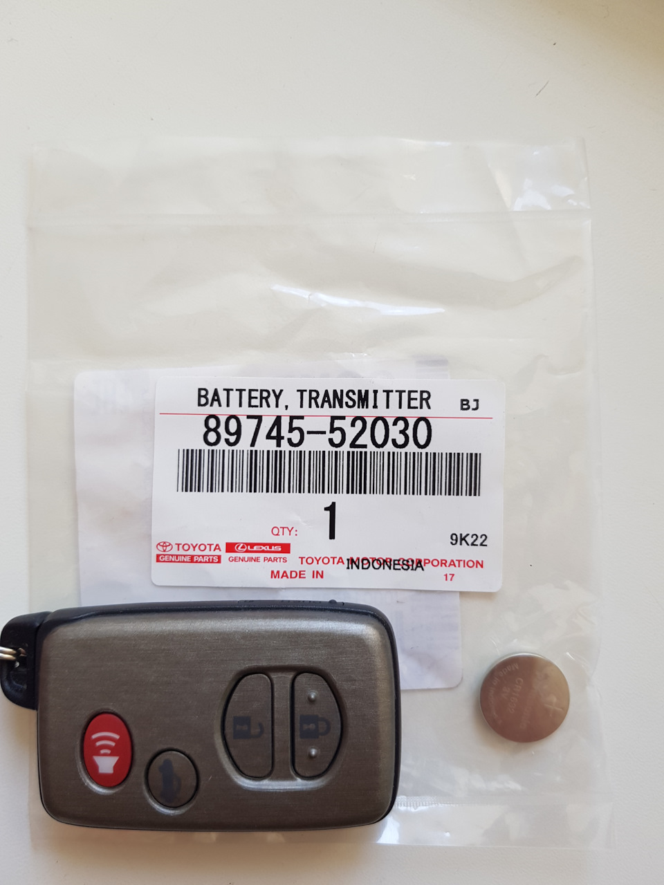 8974552030 БАТАРЕЙКА В ПУЛЬТ ДИСТАНЦИОННОГО УПРАВЛЕНИЯ TOYOTA LEXUS ...