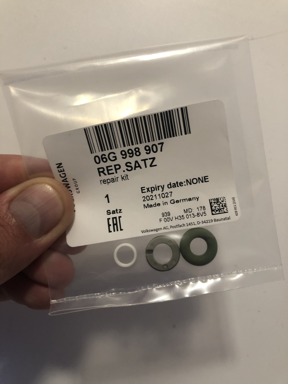 06G998907 Pемонтный комплект для блока клапанов VAG | Запчасти на DRIVE2