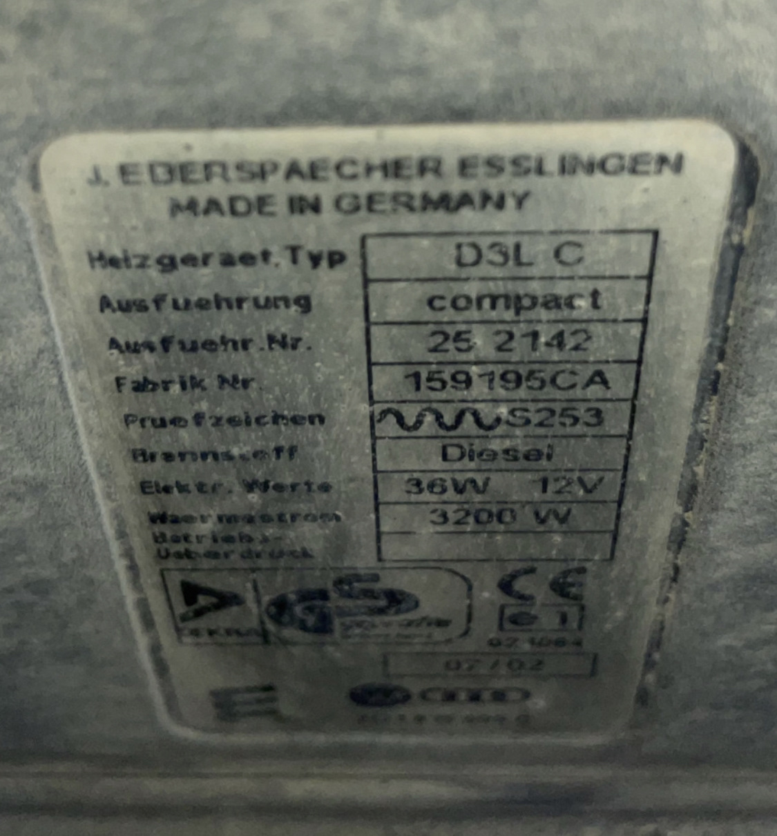 Eberspacher d3lc обслуживание — Volkswagen Transporter T4, 2,5 л, 1999 ...