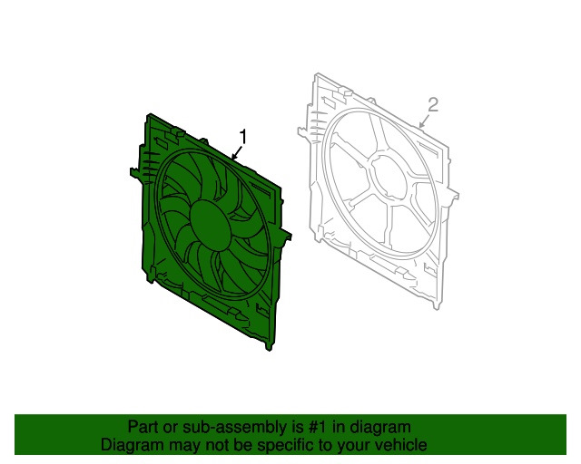 17428509740 Кожух вентилятора с вентилятором 400W BMW | Запчасти на DRIVE2