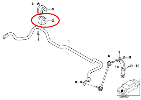 31351094145 Резинометаллич.шарнир стабилизатора BMW | Запчасти на DRIVE2