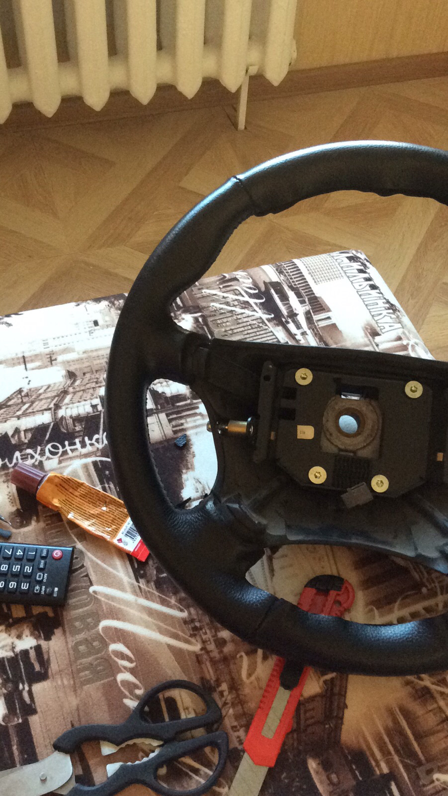 Перетяжка аэро руль новой кожей сааб 9-5 рест — Saab 9-5 (1G), 2,3 л ...