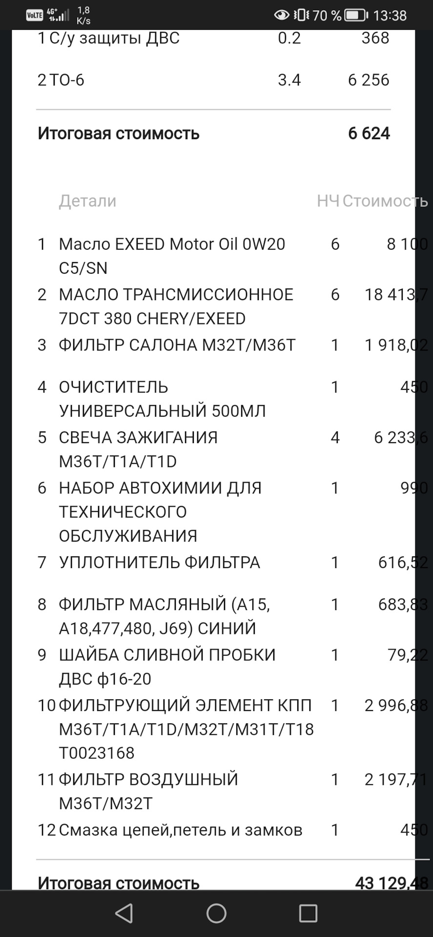 T0023168 Фильтрующий элемент m36t/t1a/t1d/m32t/m31t/t18 CHERY ...