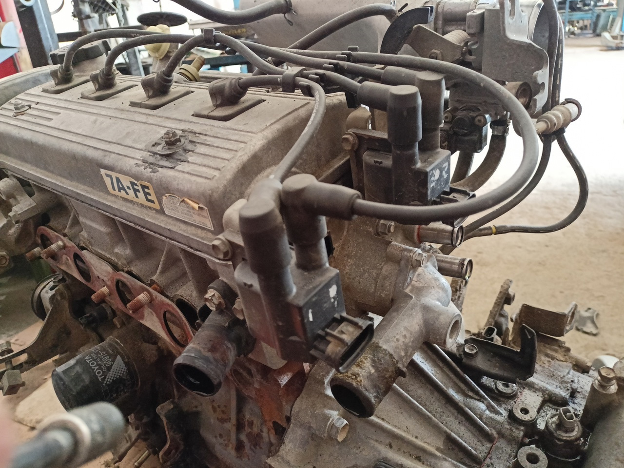 кап ремонт 7afe ч1(разборка ) — Toyota Avensis I, 1,8 л., 1997 года ...