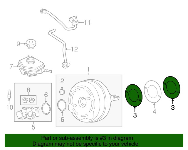 34336857618 Уплотнительная прокладка усил. тормозов BMW | Запчасти на ...