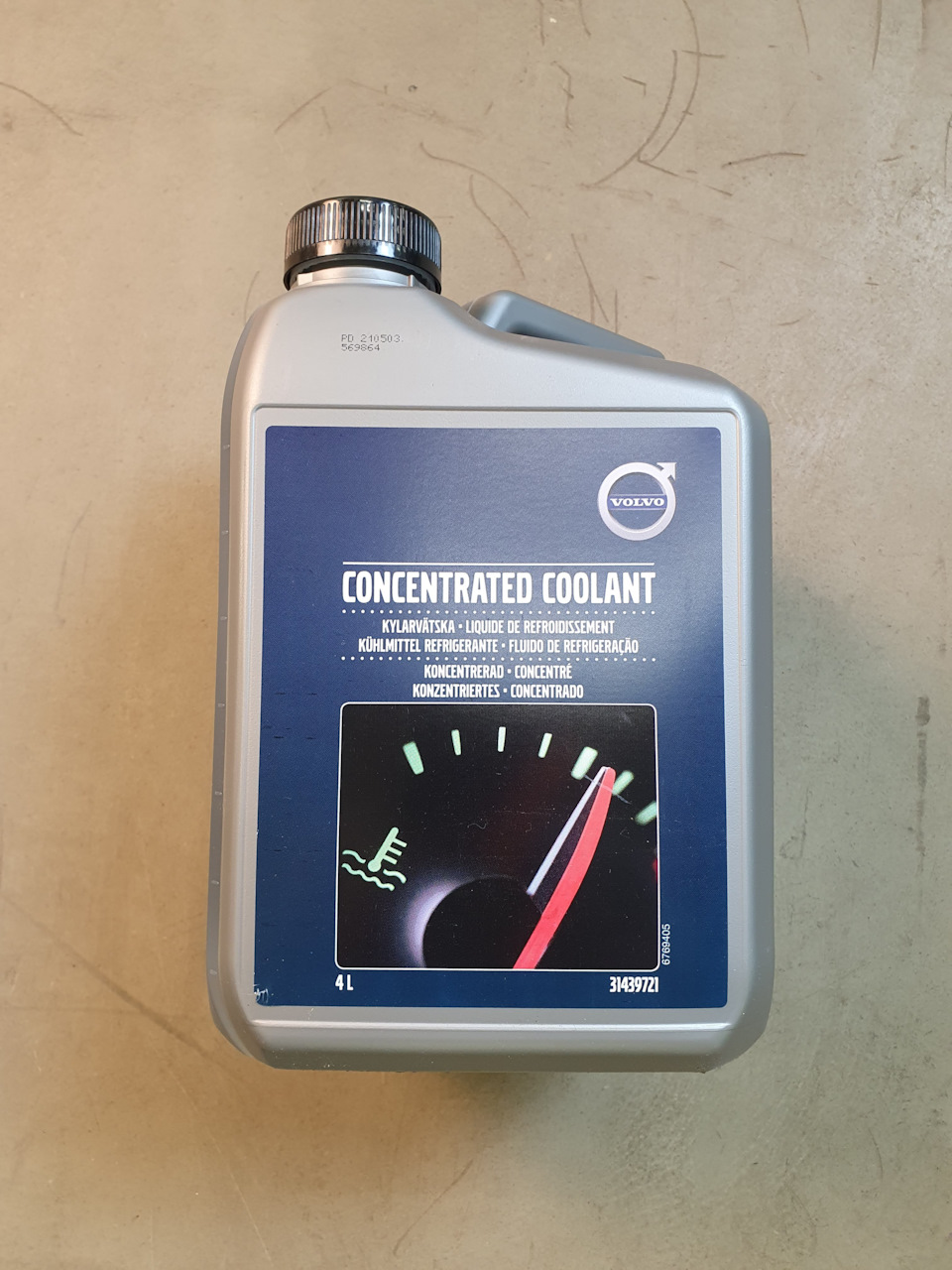 31439721 АНТИФРИЗ 4Л (КОНЦ) / ANTI-FREEZE Volvo | Запчасти на DRIVE2