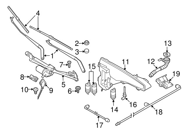 61667161468 Шлангопровод стеклоомывателя BMW | Запчасти на DRIVE2