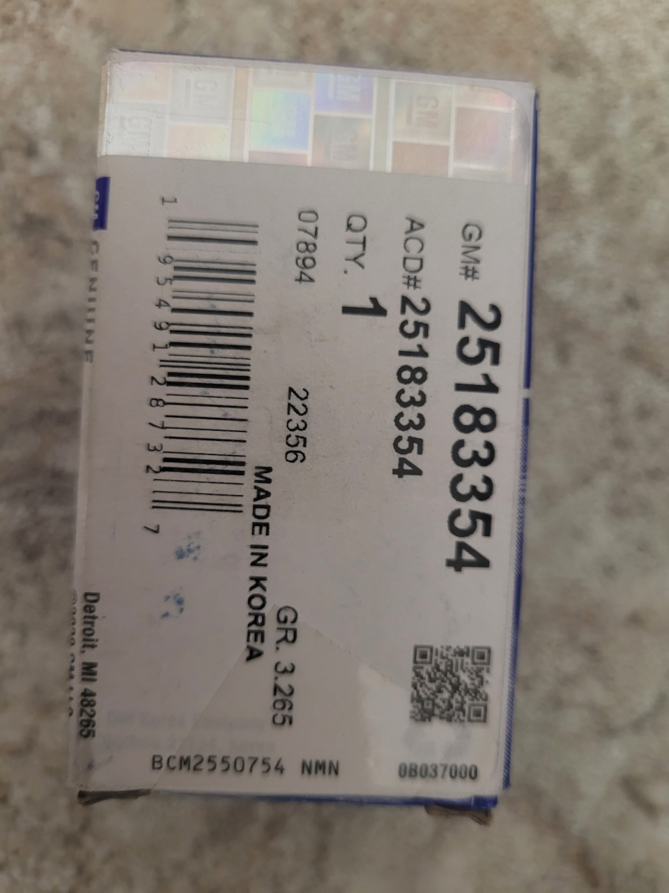 25183354 Клапан рециркуляции выхлопных газов / Chevrolet 97~ GM ...