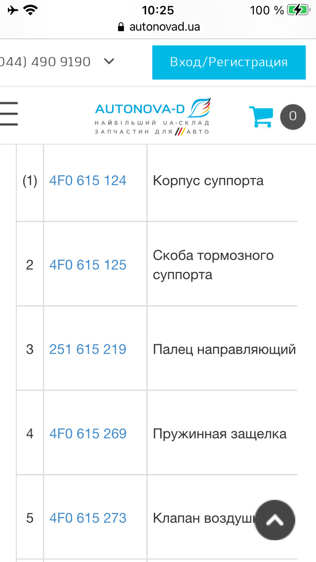 4F0615125 Суппорт тормозного механизма VAG | Запчасти на DRIVE2