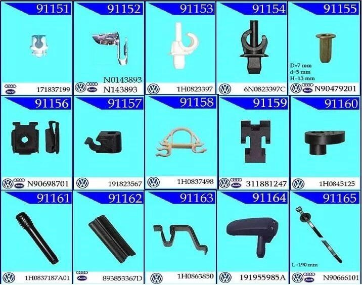 Клипсы, используемые в VAG — Volkswagen Passat Variant (B5), 1,9 л ...