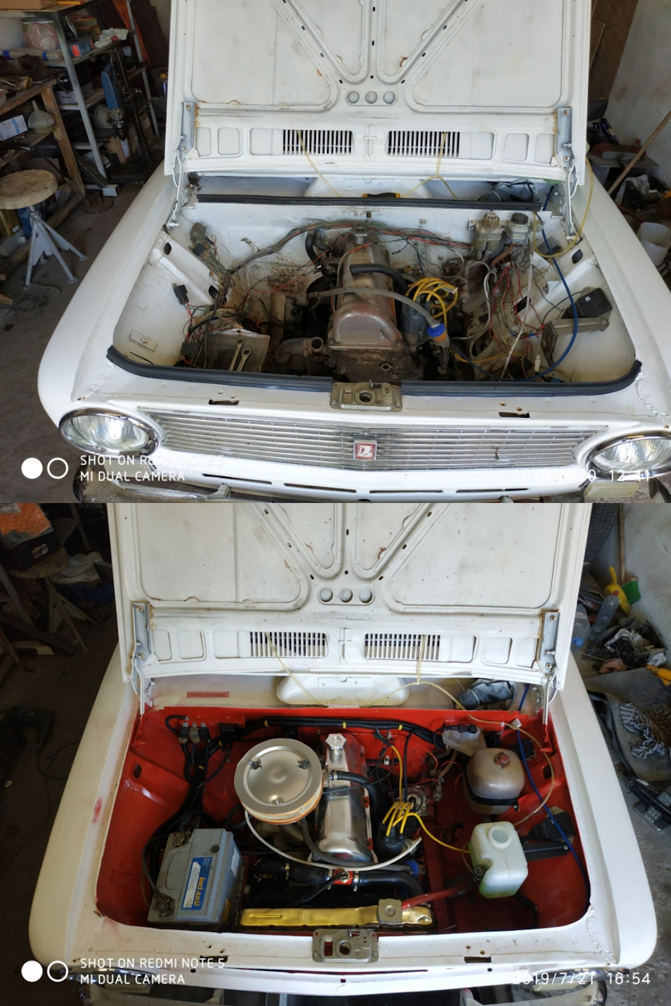 Подкапотное пространство — Lada 21013, 1,2 л, 1985 года | стайлинг | DRIVE2