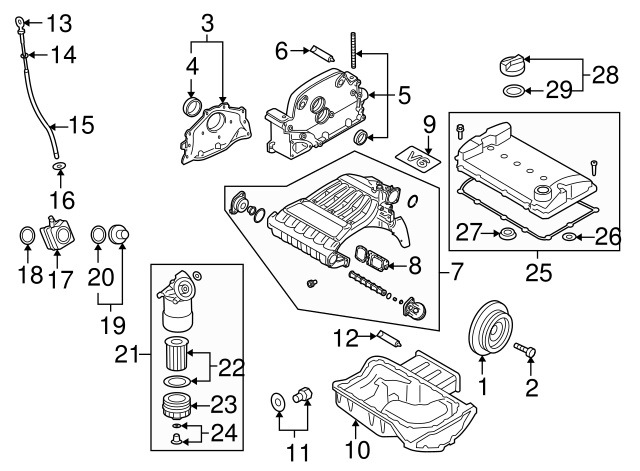 021103051 Уплотняющее кольцо, коленчатый вал VAG | Запчасти на DRIVE2