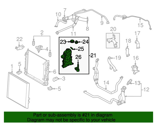 LR023077 Бак перелива радиатора Jaguar Land Rover | Запчасти на DRIVE2