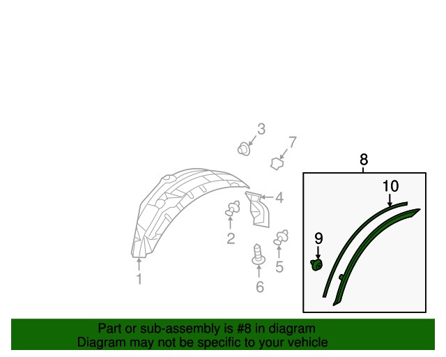 7407A318 Расширитель на задний бампер OUTLANDER 13- RH Mitsubishi ...