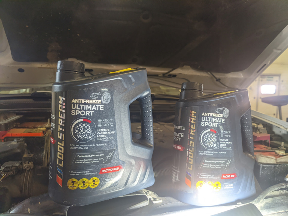 Замена антифриза на антифриз Coolstream Ultimate Sport — Mitsubishi Pajero Sport (2G), 2,5 л ...