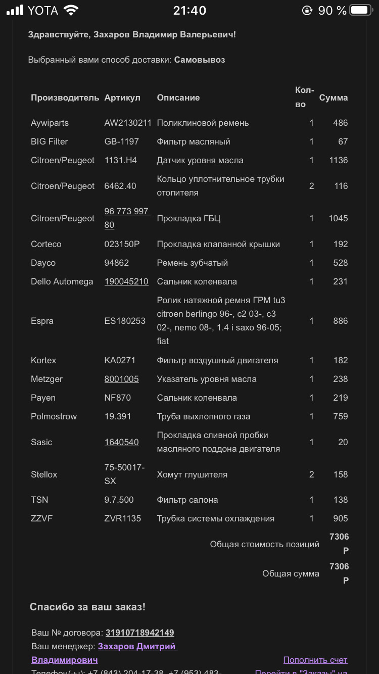 Запчасти — Peugeot 206, 1,4 л, 2002 года | запчасти | DRIVE2