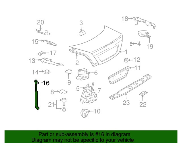 A2207500136 Амортизатор крышки багажника Mercedes | Запчасти на DRIVE2