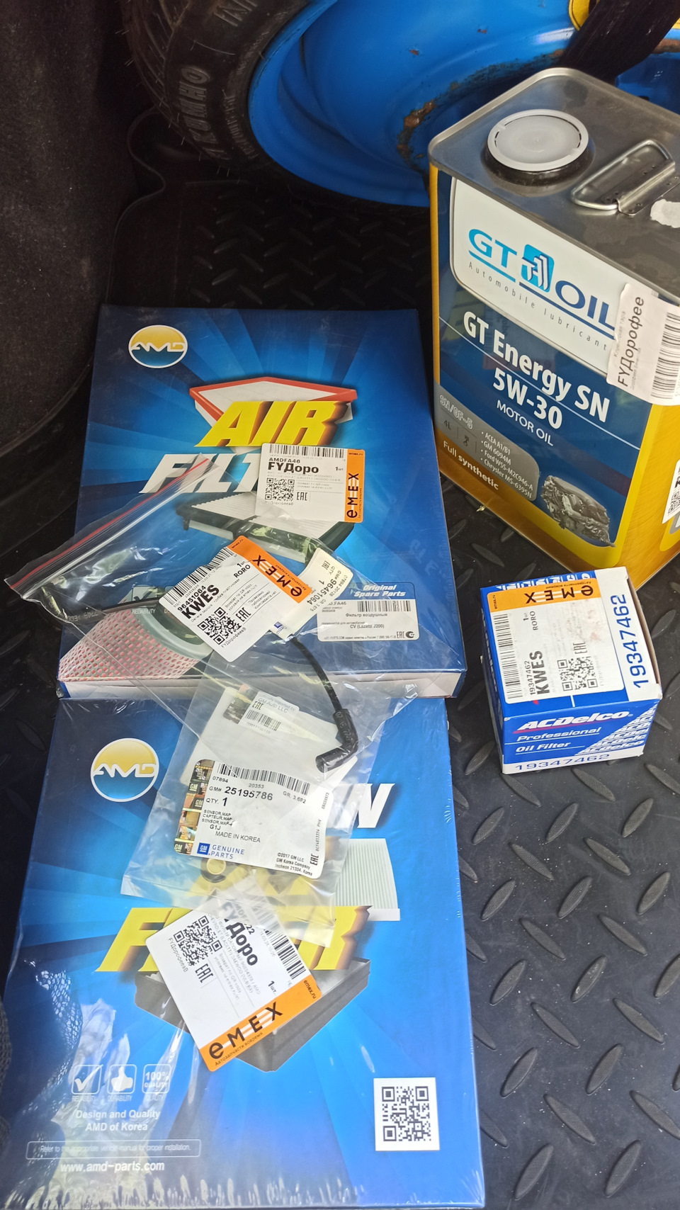 Замена масла, фильтров и датчика ДАД — Chevrolet Lacetti Sedan, 1,6 л ...