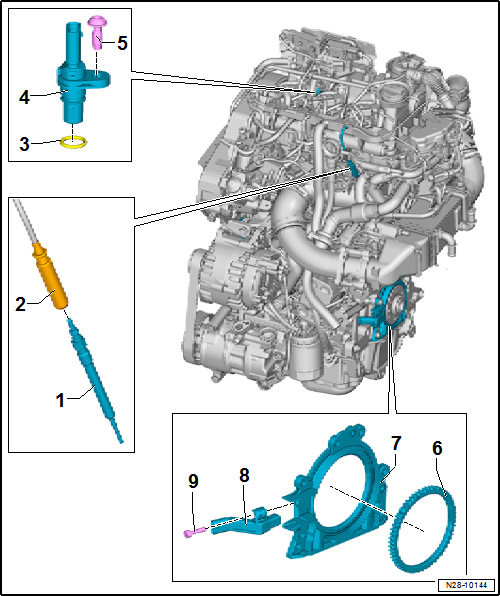 Замена датчика положения коленвала G28 — Volkswagen Passat B8, 2 л ...