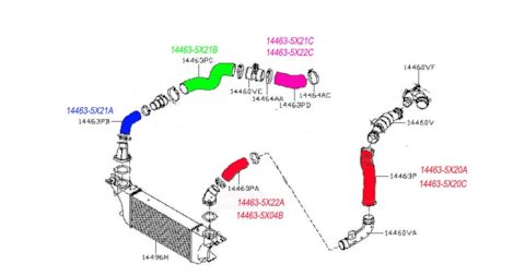 144635X04B Патрубок турбины R51M NISSAN INFINITI | Запчасти на DRIVE2