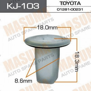 Клипсы Masuma для Toyota (вставка сплошная, под шуруп) — Toyota Mark II ...