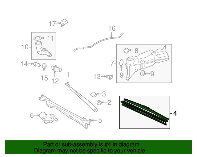 8522242110 ЩЕТКИ СТЕКЛООЧИСТИТЕЛЯ ПЕРЕДНЕГО (комплект — 2 шт.) TOYOTA ...