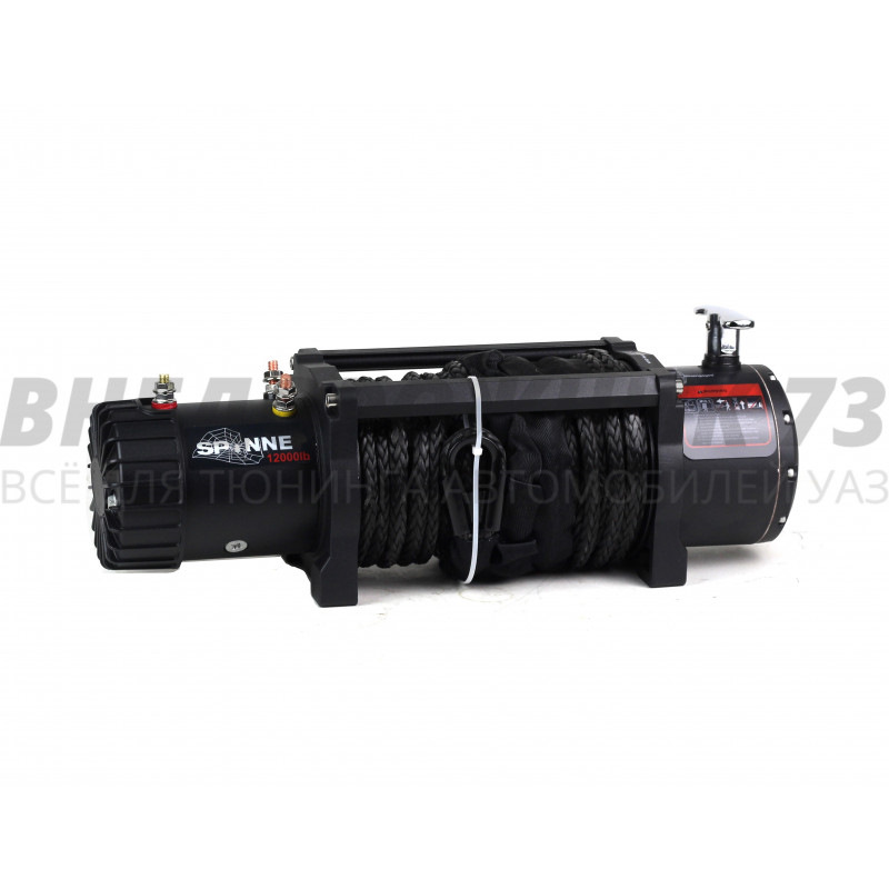 Лебедка электрическая 12V SPIDER 12000lbs / 5443 кг с кевларовым тросом ...