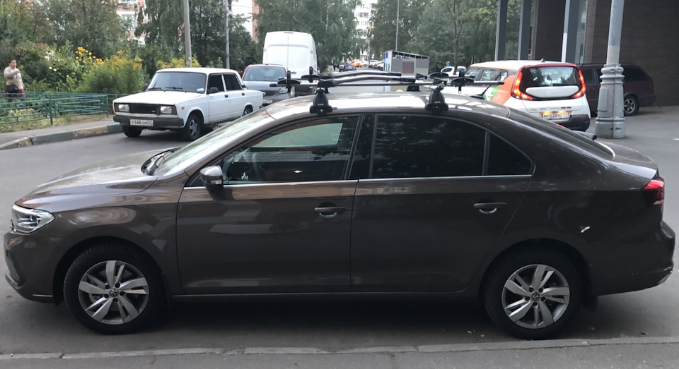 Про багажник на крышу — Volkswagen Polo liftback, 1,6 л, 2022 года ...