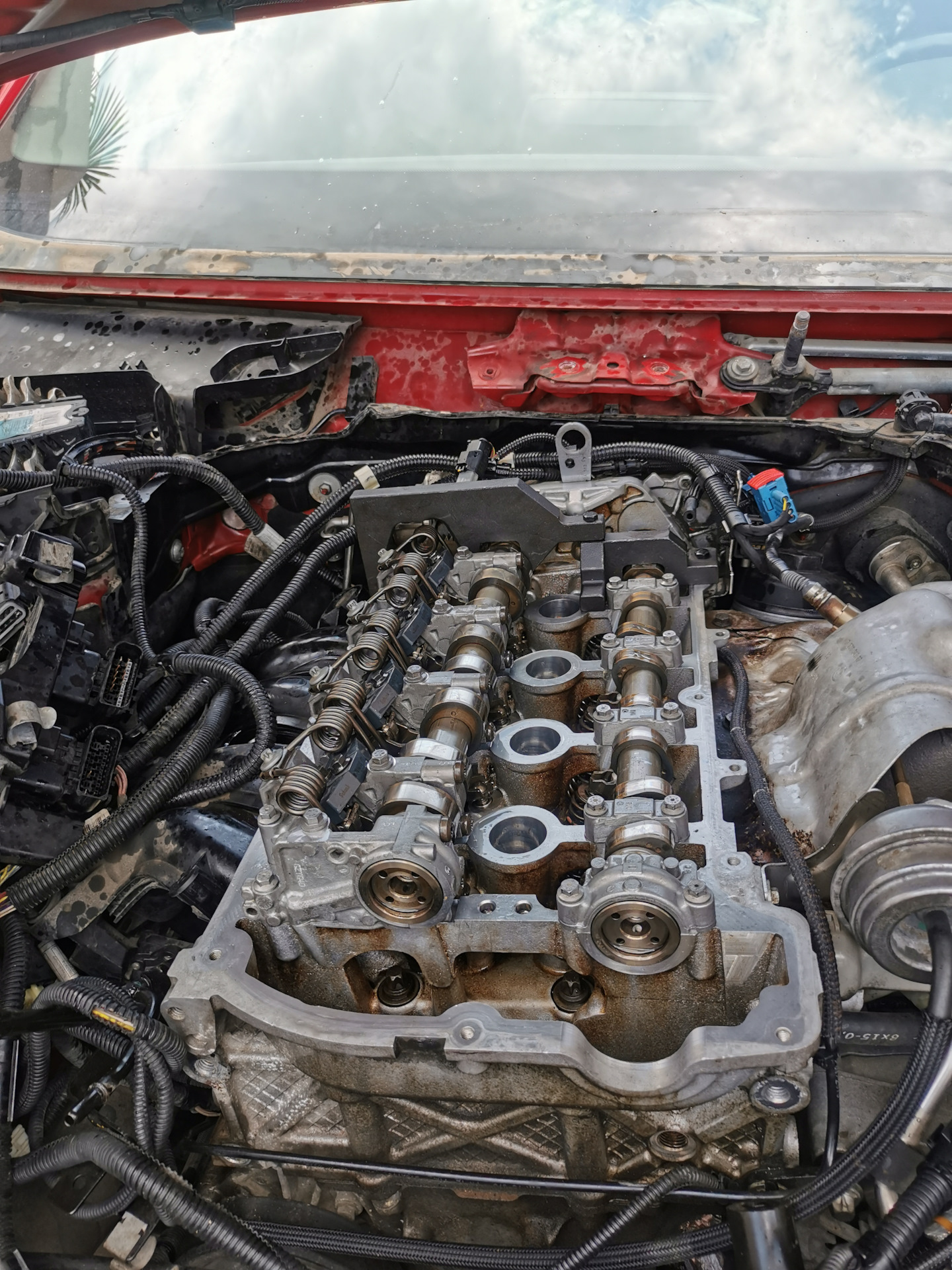 наши руки не для скуки, замена маслосъемных колпачков, и р/к цепи ...