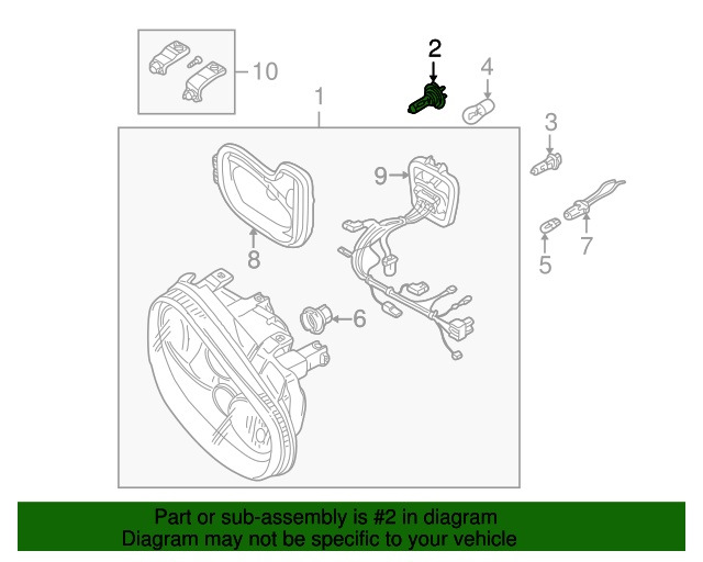 N10320102 Лампа накаливания галогенная (H7 12V 55W PX26d) VAG ...