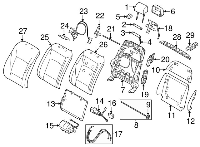 52109169585 Ремкомплект краш-активного подголовника BMW | Запчасти на ...