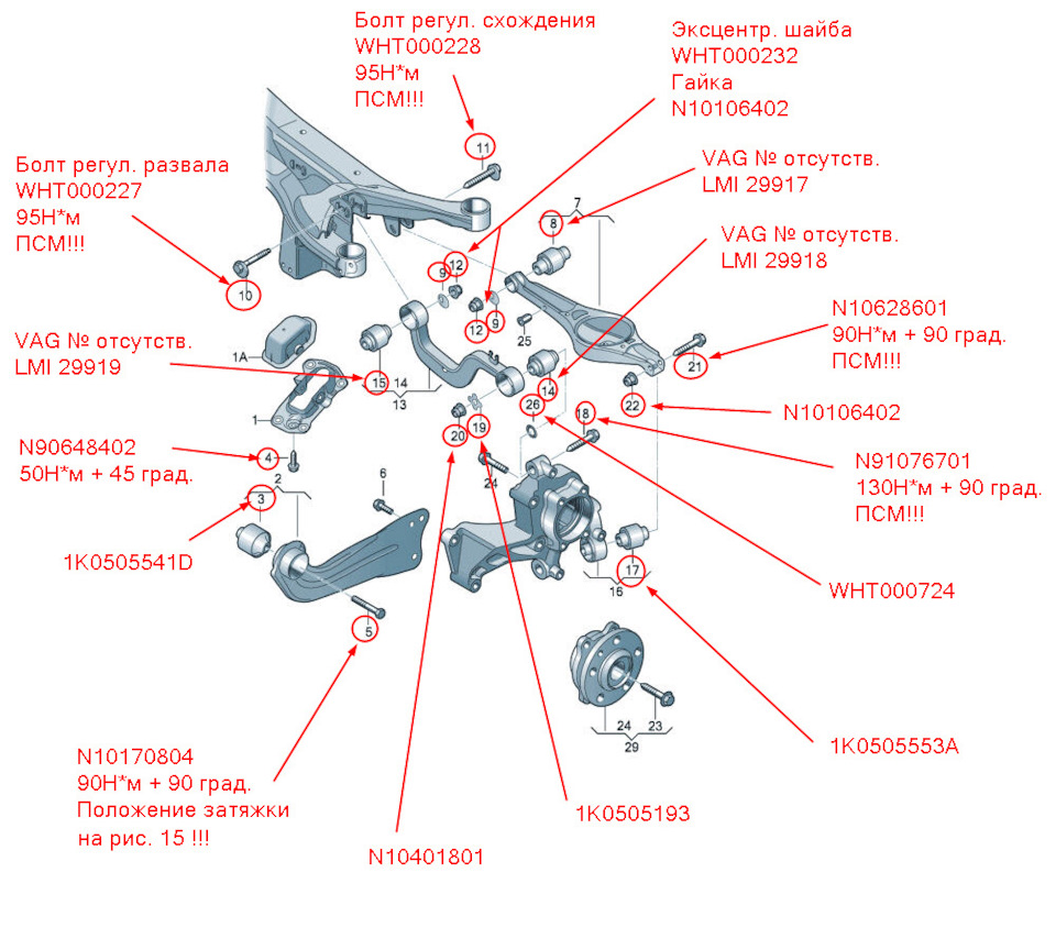 1K0505541D Сайлентблок VAG | Запчасти на DRIVE2