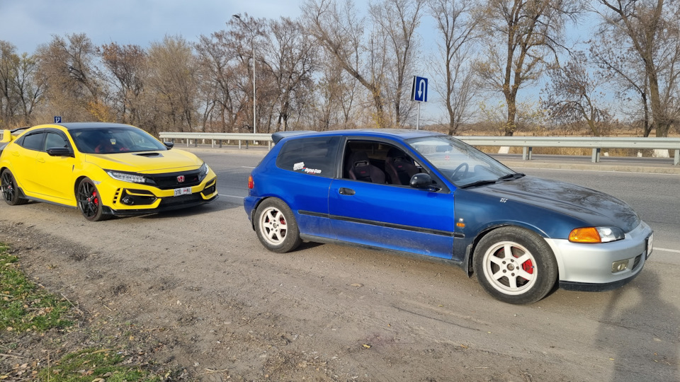 -81- EG4 и FK8. — Honda Civic Hatchback (5G), 2 л, 1994 года | покатушки | DRIVE2