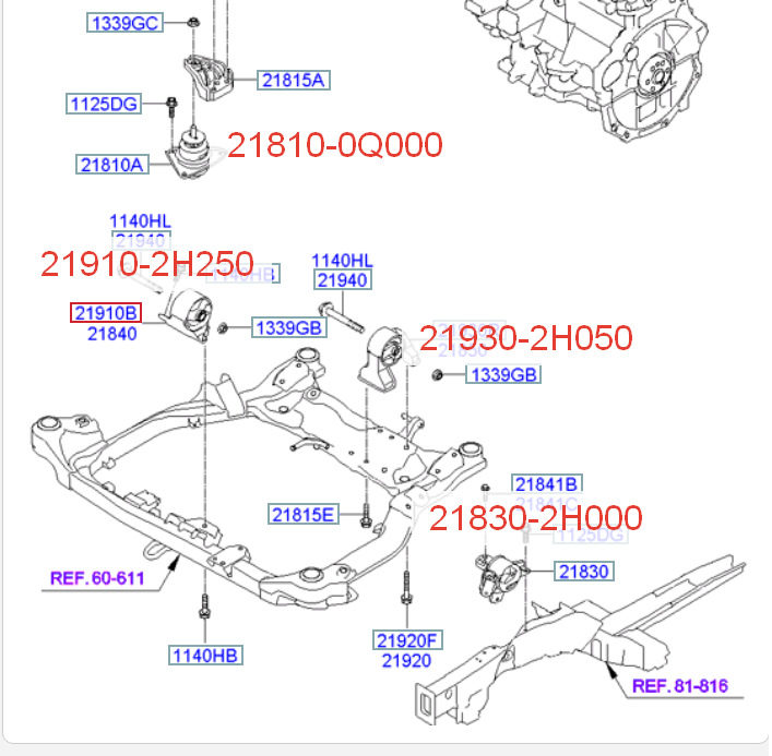 219302H050 Опорный узел двигателя KIA HYUNDAI | Запчасти на DRIVE2