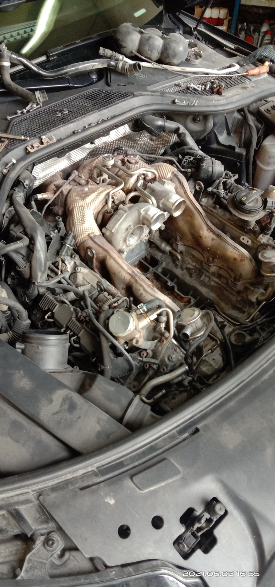 Замена сеточки в развале и маслоотделителя 180 500 км — Audi A8 (D4), 4 ...