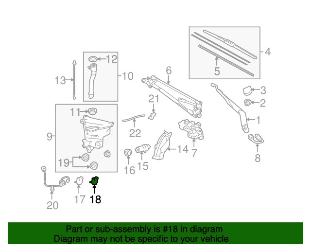 8533060180 МОТОРЧИК ОМЫВАТЕЛЯ ЗАДНЕГО СТЕКЛА TOYOTA 4RUNNER (02-13 ...