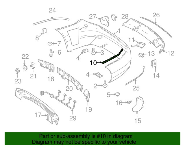 A2048800430 Направляющая заднего бампера Mercedes | Запчасти на DRIVE2