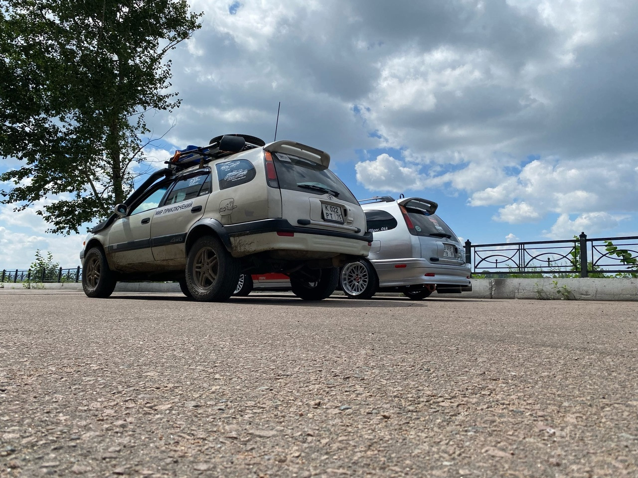 Встреча низкого и высокого ) — Toyota Sprinter Carib (111), 1,6 л, 2000 ...