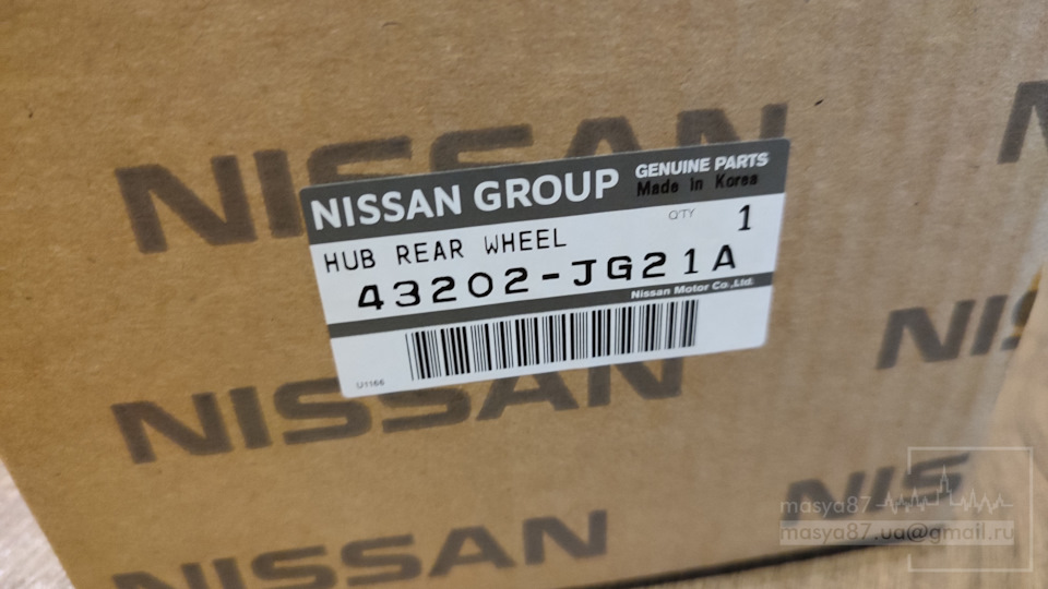 43202JG21A Ступица в сборе с подшипником/задний мост NISSAN INFINITI ...