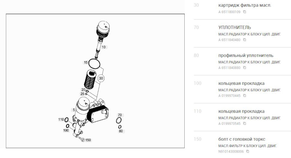 Замена уплотнений корпуса масляного стакана на Mercedes-Benz C-class T ...