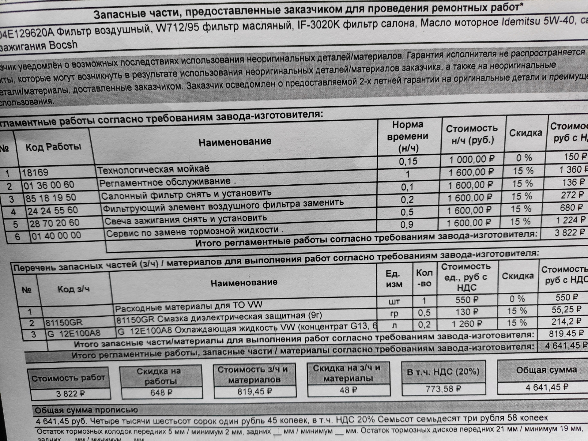 Плановое ТО 3 пройдено — Volkswagen Polo liftback, 1,6 л, 2021 года ...