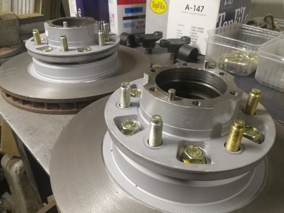 Переборка передних тормозов — Toyota Land Cruiser 80, 4,2 л, 1995 года ...