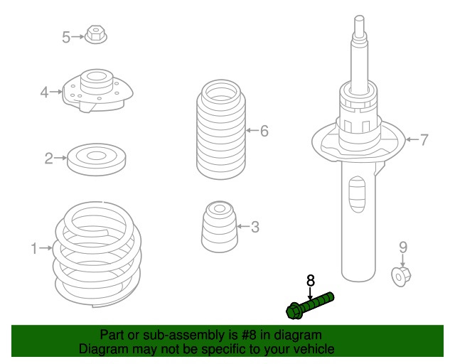 N90954802 Винт со скрытой цилиндрической головкой болт VAG | Запчасти ...