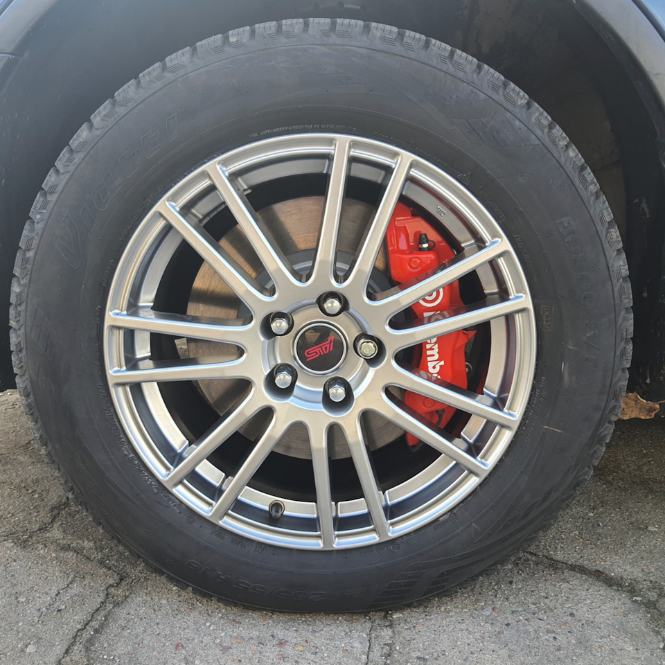 STI rims + Winter Tyres — Subaru Tribeca B9, 3 л, 2007 года | колёсные ...