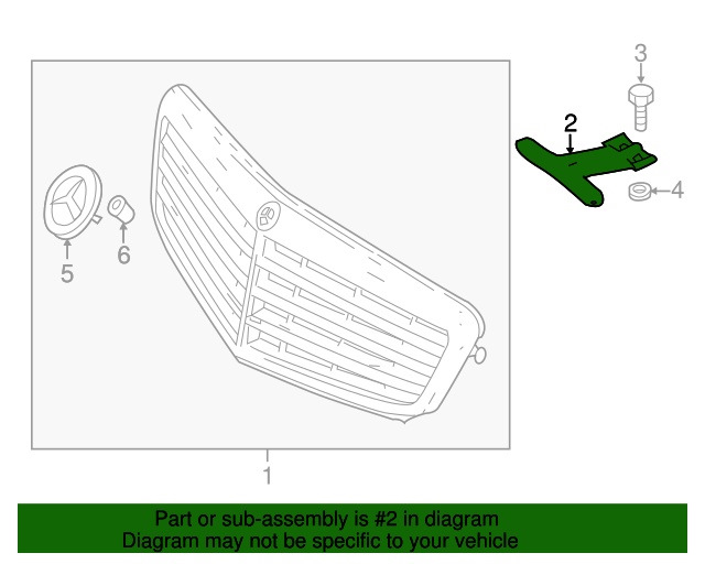 A2048850736 Опора решетки радиатора. Mercedes | Запчасти на DRIVE2