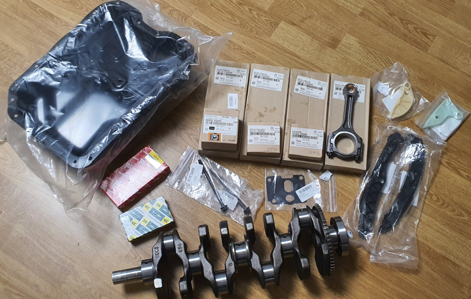 Сборка мотора G4KJ GDI Kia Sorento XM (2G) — KIA Sorento (2G), 2,4 л ...