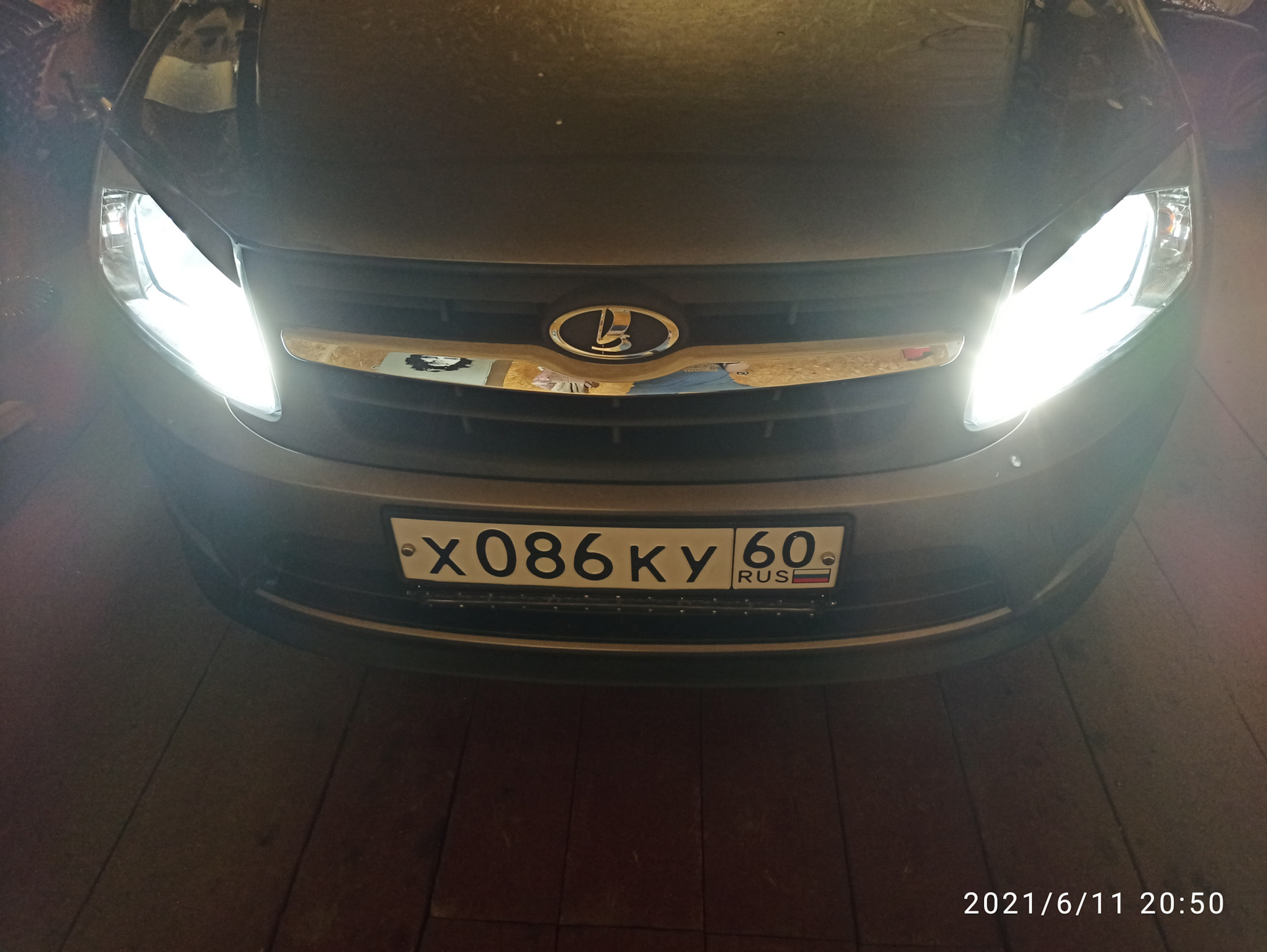 LED дхо — Lada Гранта лифтбек, 1,6 л, 2018 года | аксессуары | DRIVE2