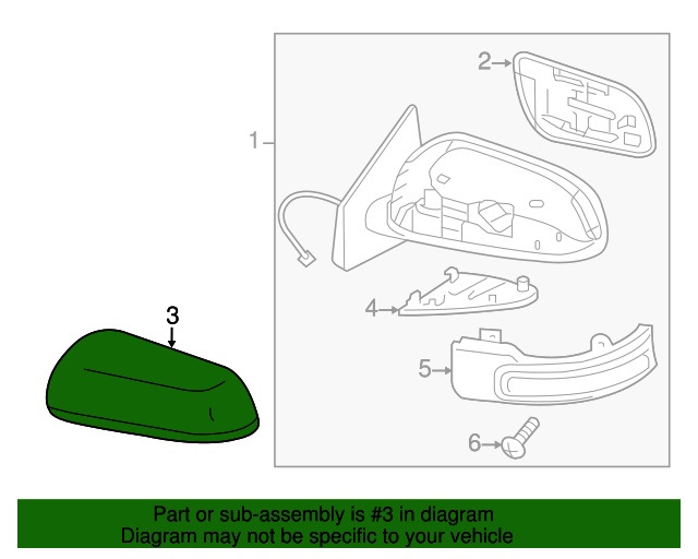 7632A097 ЗЕРКАЛО ЛЕВОЕ ЭЛ. С ПОДОГРЕВОМ 5 КОНТ. LANCER X Mitsubishi ...