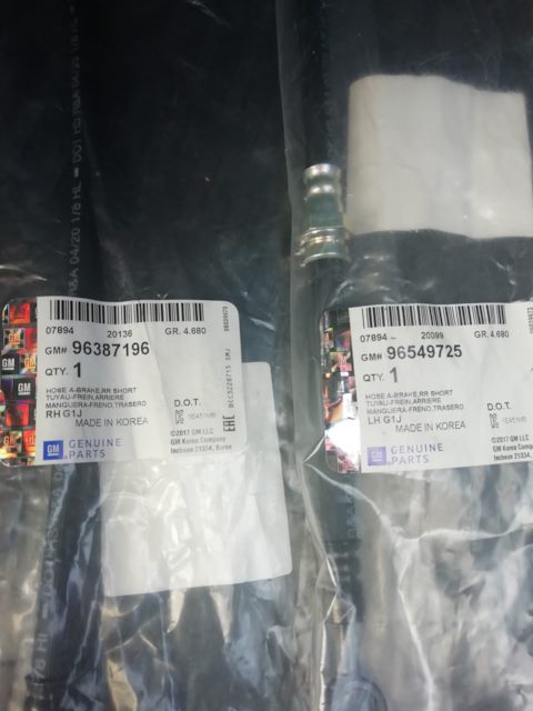 96549725 Шланг тормозной задний левый / Chevrolet Lacetti 03~ GM ...